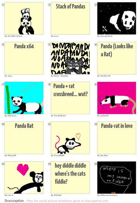 Stack Of Pandas Drawception
