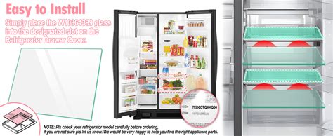 Lxun Upgrad W10864399 Refrigerator Glass Shelf Compatible With Amana Kenmore