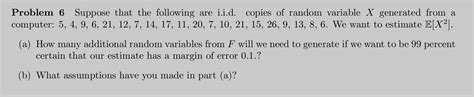 Solved Problem Suppose That The Following Are I I D Chegg Com
