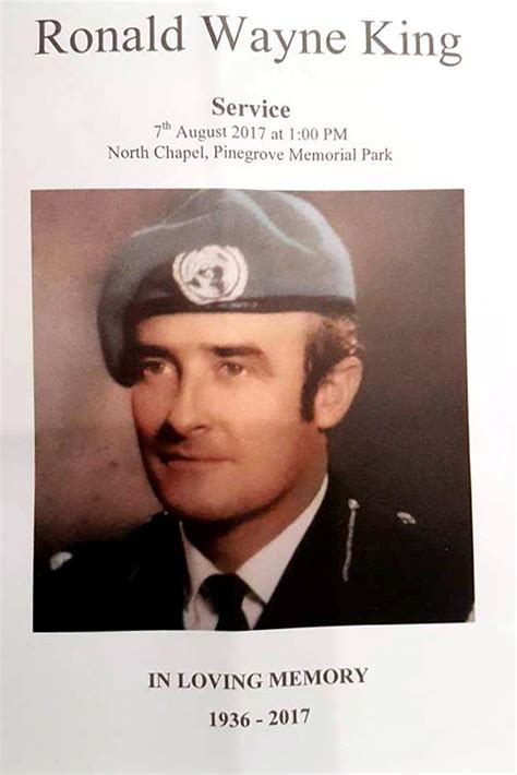 Ronald Wayne King Australian Police