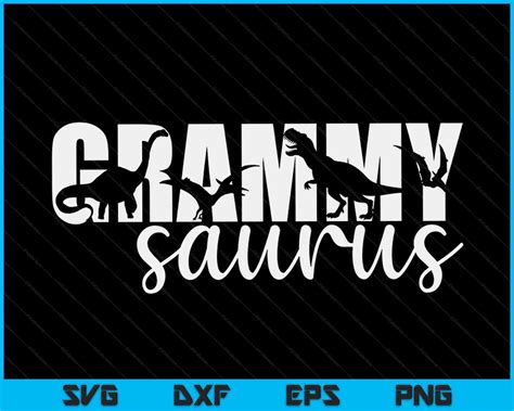 Grammysaurus T Rex Dinosaur Grammy Saurus Mothers Day Svg Files Creativeusarts