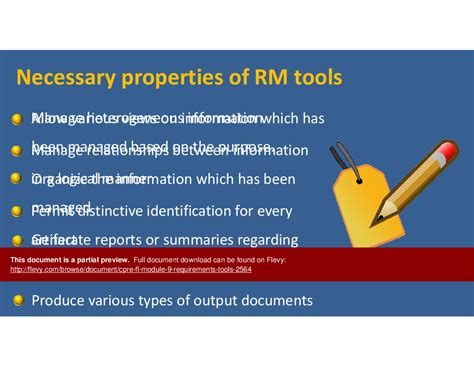 CPRE FL Module Requirements Tools PPT Slide Deck