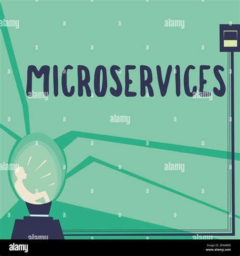 Text Sign Showing Microservices Business Concept Software Development Technique Building Single