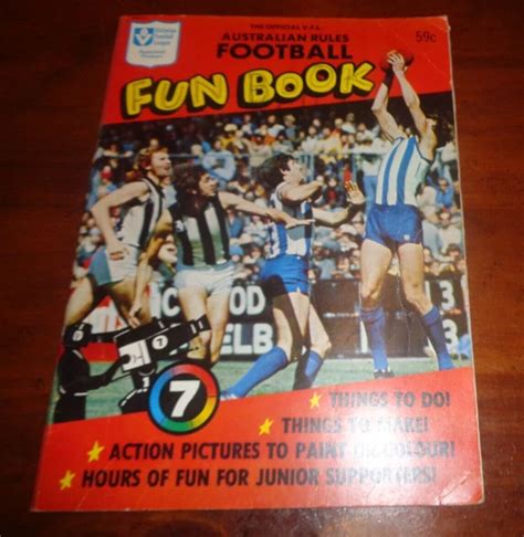 1977 Vfl Australian Rules Football Fun Book 1390 Picclick Au