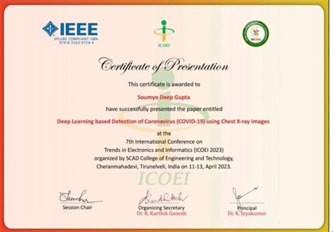 Soumyo Deep Gupta On Linkedin Ieee Icoei Scad Deeplearning