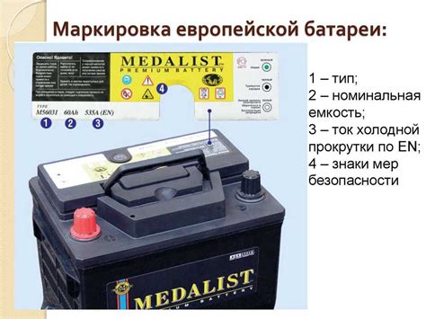Маркировка автомобильных аккумуляторов