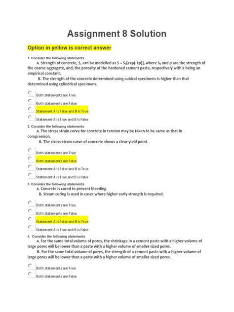 assignment 8 solution pdf deformation engineering porosity
