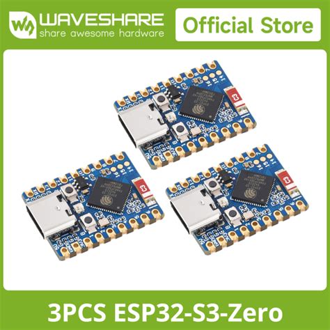 waveshare 3pcs lot esp32 s3 esp32 s3 mini development 240mhz running