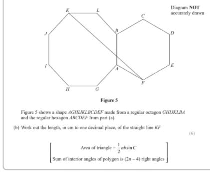 Solved Diagram NOT Accurately Drawn Figure Figure Shows A Shape AGHLKLBCDEF Made From A Re