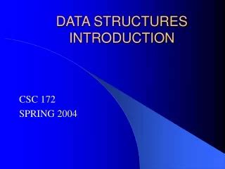 PPT Introduction To Data Structures PowerPoint Presentation Free Download ID