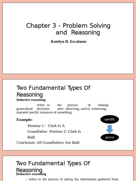 Problem Solving And Reasoning Pdf Inductive Reasoning Deductive