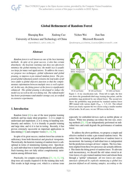 Ren Global Refinement Of 2015 Cvpr Paper Pdf Support Vector Machine