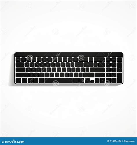 Minimalistic Black Keyboard Vector On White Background Royalty Free Stock Image Cartoondealer