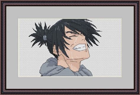 Anime Cross Stitch Pattern Kokichi Muta Mechamaru Jujutsu Ka Inspire