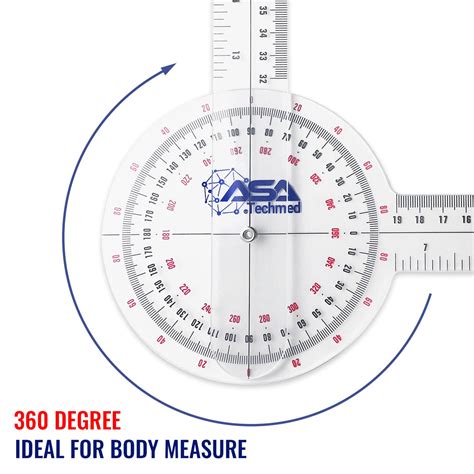 Medical Goniometer 6 Pc Set 360° 1286 Inch For Precise Rom