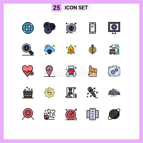 25 Creative Icons Modern Signs And Symbols Of Control Android Details Mobile Phone Stock