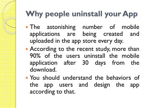 PPT Reasons Why People Do Uninstall Your Mobile Application
