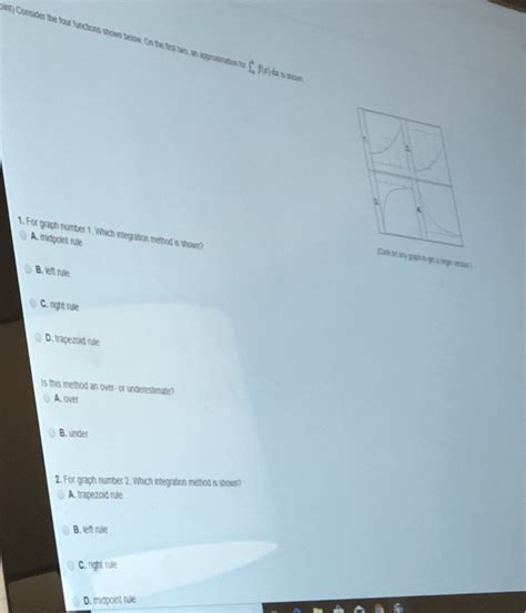 Solved For Graph Numtber Which Integration Method S Shown Chegg