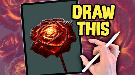 PROCREATE Rose DRAWING Tutorial in Easy STEPS - YouTube