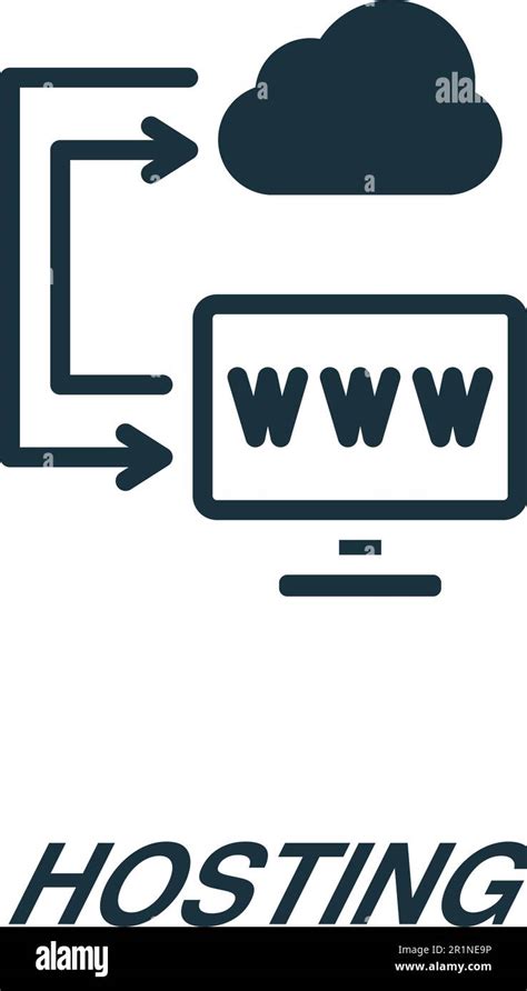 Hosting Icon Monochrome Simple Sign From Data Analytics Collection