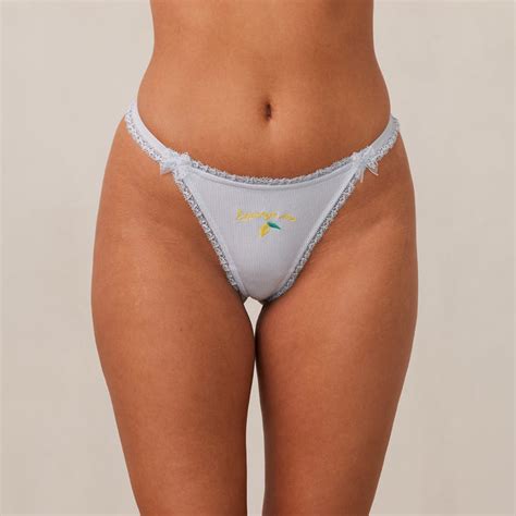 Fruity Squeeze Me G String Blue