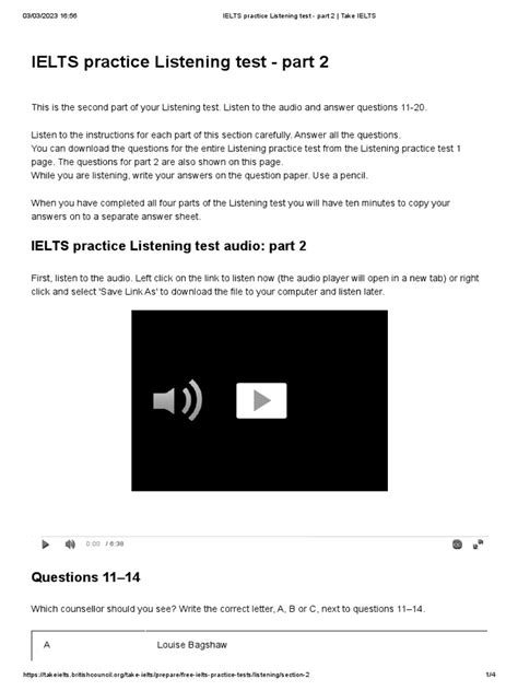 ielts practice listening test part 2 take ielts pdf