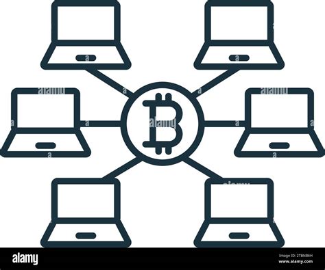 Blockchain Network Icon Monochrome Simple Sign From Blockchain Collection Blockchain Network