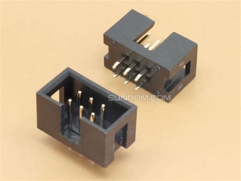 6 Pin Box Header Straight [3970] Sunrom Electronics
