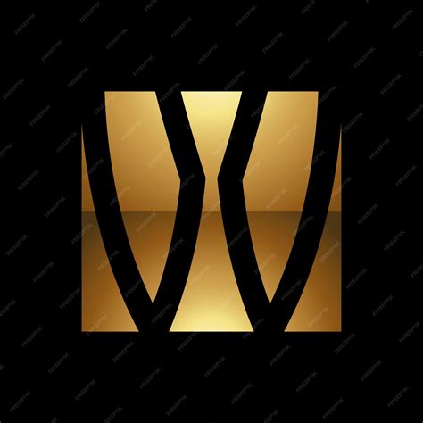 Premium Vector Golden Letter W Symbol On A Black Background Icon 6