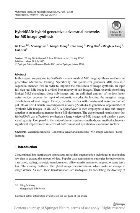 Hybridgan Hybrid Generative Adversarial Networks For Mr Image