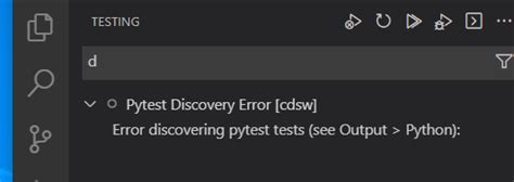vscode cannot detect pytest unit tests even pytest has been installed