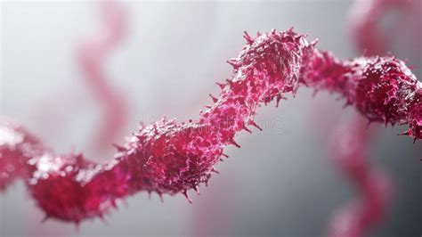 Exploring The Intricate Structure Of The Ebola Virus Under A Detailed Microscopic View Stock