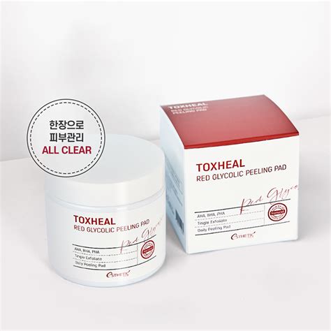 Очищающие диски Esthetic House Toxheal Red Glycolic Peeling Pad ...