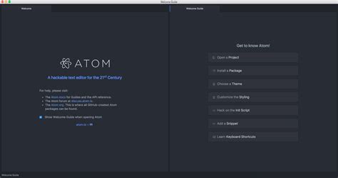 如何能让atom打开记住上次编辑的目录（或不显示欢迎页面） 求助 Atom 中文社区