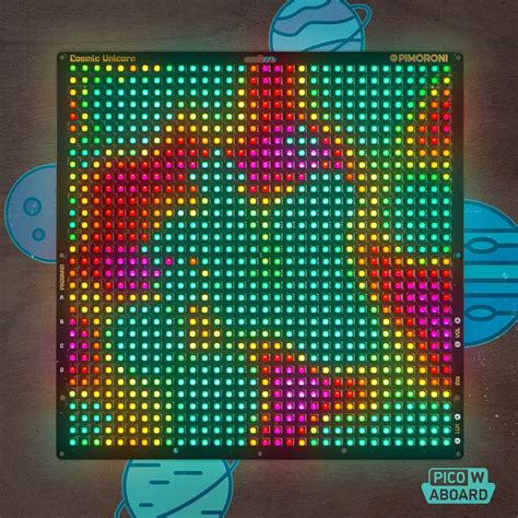 Pico W Smart Led Matrix Cosmic Unicorn 32x32 1024 Pixels