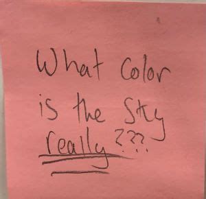 What Color Is The Sky Really The Answer Wall