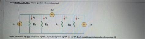 Solved Using NODALANALYSIS Answer Question Using This Chegg