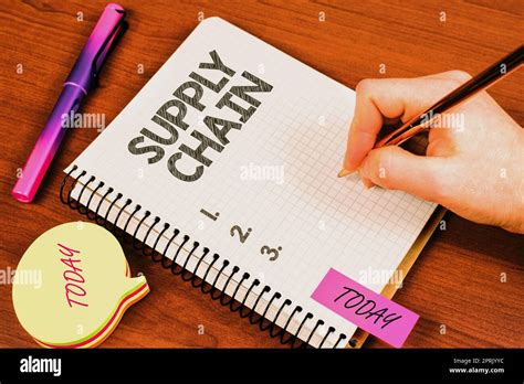 Conceptual Caption Supply Chain Business Concept System Of Organization And Processes From