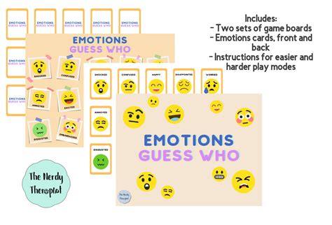 Emotions Guess Who Etsy