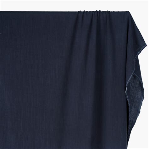 Viscose Linen Noil Midnight Blue Blackbird Fabrics