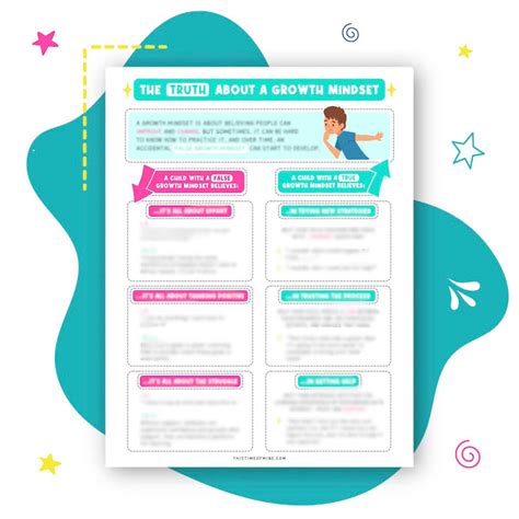 The Truth About A Growth Mindset Printable Guide