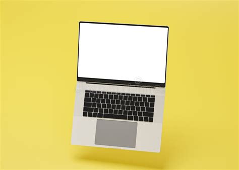 Hovering Laptop Stock Vector Illustration Of Connection 14413516