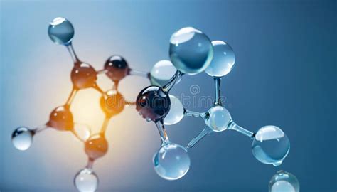 Science Background With Molecula And Atom Model Abstract Molecular Structure Stock Illustration