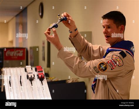 Lt Col David Kuch 48th Medical Support Squadron Flight Commander Displays Boxcar Entries