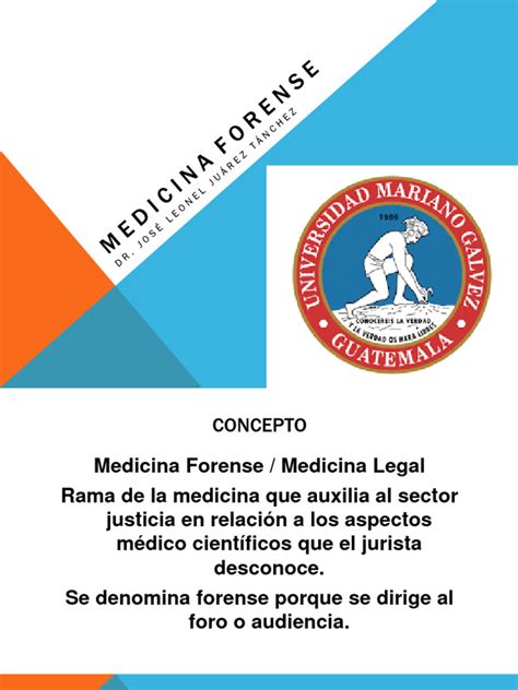 M E D I C I N A F O R E N S E Clase 1 Y 2 Pdf Jurisprudencia Médica Medicina