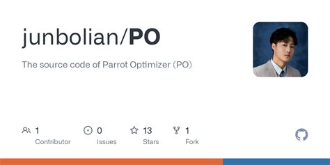 Github Junbolian Po The Source Code Of Parrot Optimizer Po