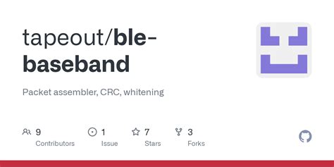 GitHub Tapeout Ble Baseband Packet Assembler CRC Whitening