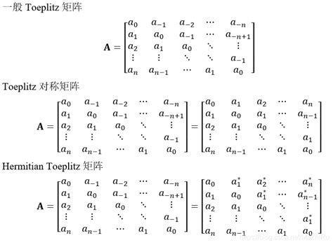 levinson durbin算法原理推导（hermitian toeplitz矩阵，包括实数和复数情况） hermitian