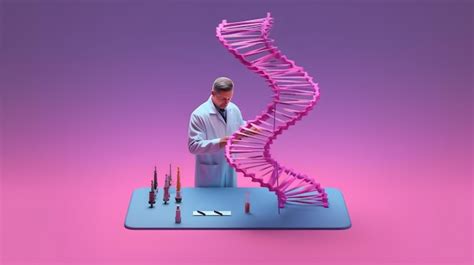 Premium Ai Image Professional Scientist Making Research Over Dna
