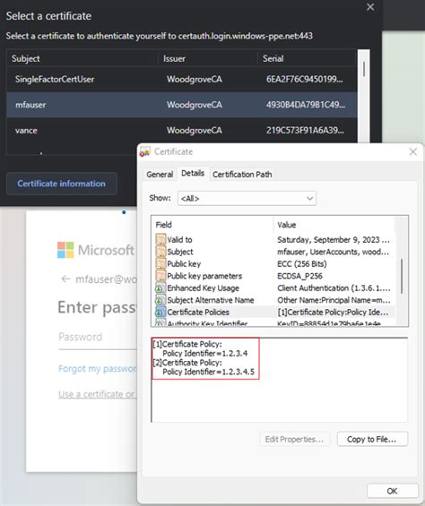 how to configure microsoft entra certificate based authentication